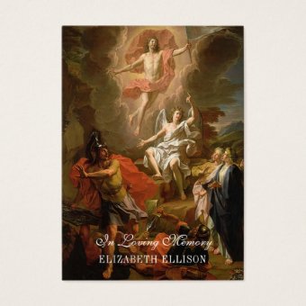 Jesus Resurrection Funeral Prayer Holy Card | Zazzle