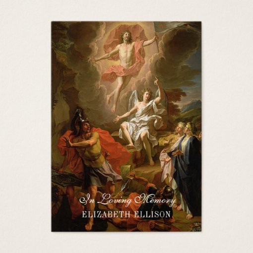 Jesus Resurrection Funeral Prayer Holy Card | Zazzle