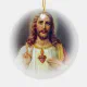 Jesus Sacred Heart Peace Sign Portrait Ceramic Ornament | Zazzle