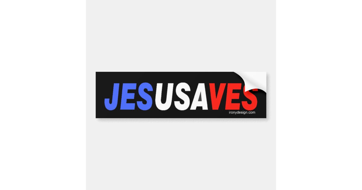 Jesus Saves Bumper Sticker | Zazzle