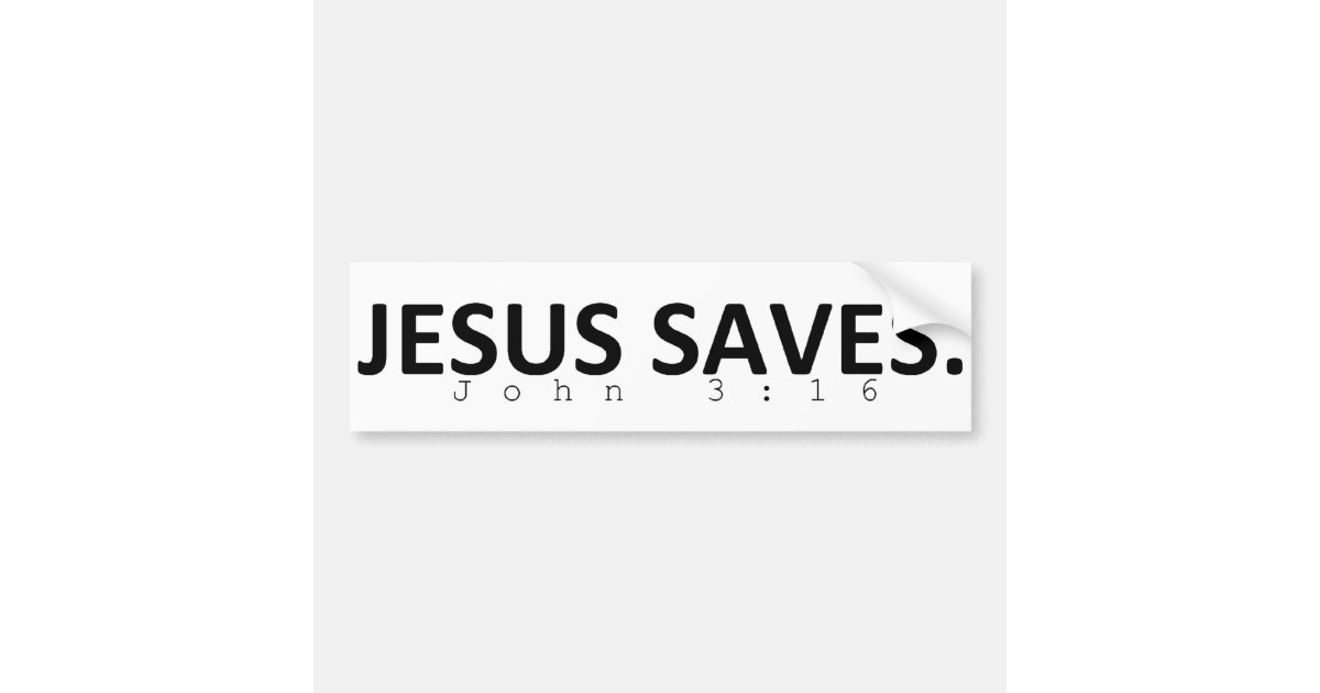 Jesus Saves. Bumper Sticker | Zazzle