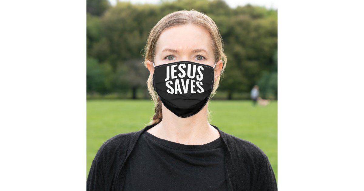 JESUS SAVES CHRISTIAN FACE MASKS | Zazzle