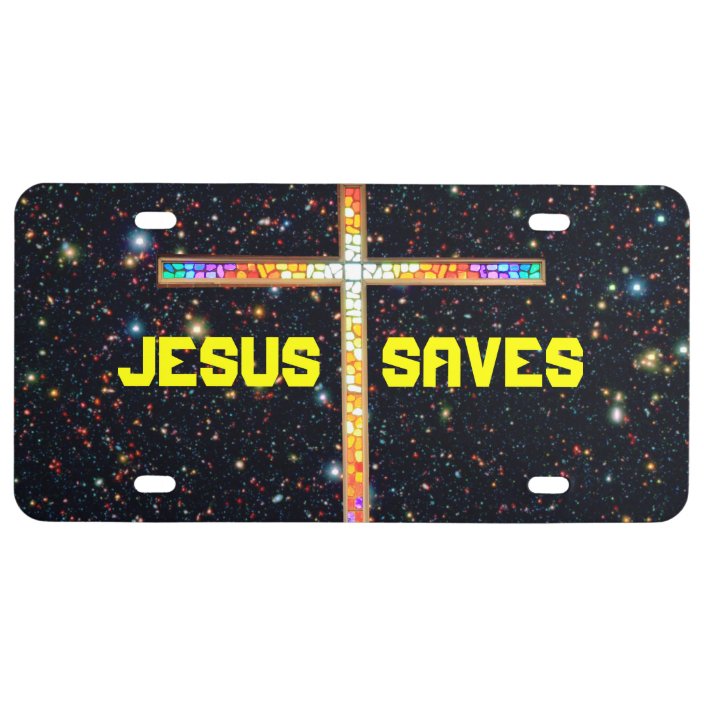 Jesus Saves - cross license plates | Zazzle.com