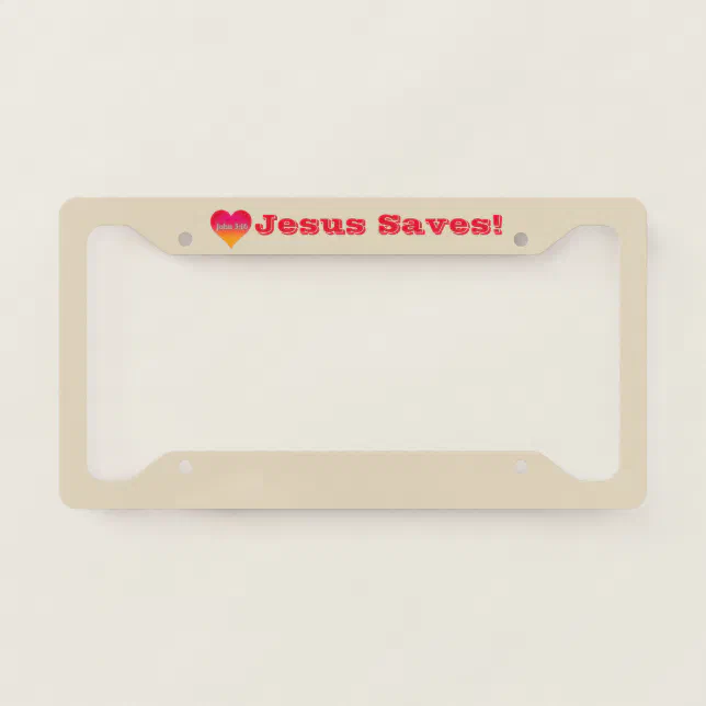 Jesus Saves License Plate Frame | Zazzle