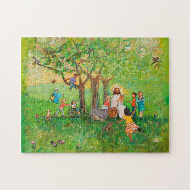 Jesus Shares Communion with Children Puzzle | Zazzle