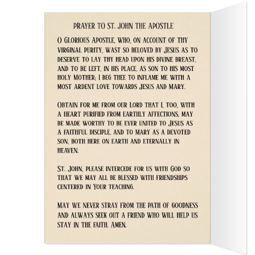 Jesus & St. John the Apostle Prayer | Zazzle