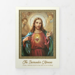 Jesus Surrender Novena Catholic Prayer Tri-Fold Card | Zazzle