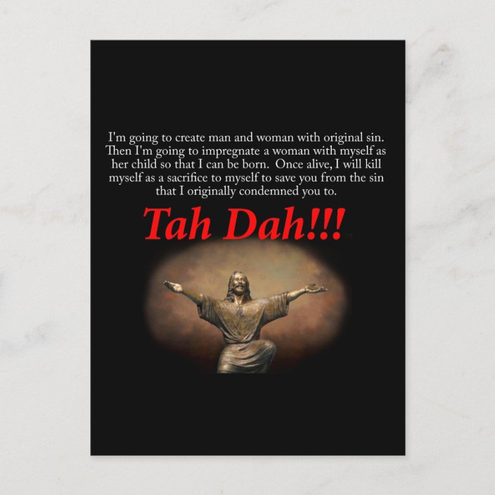 Jesus. Tah Dah!!! Postcard | Zazzle.com