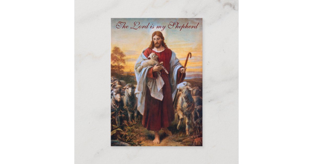 Jesus the Good Shepherd - Prayer Card (Flat) | Zazzle