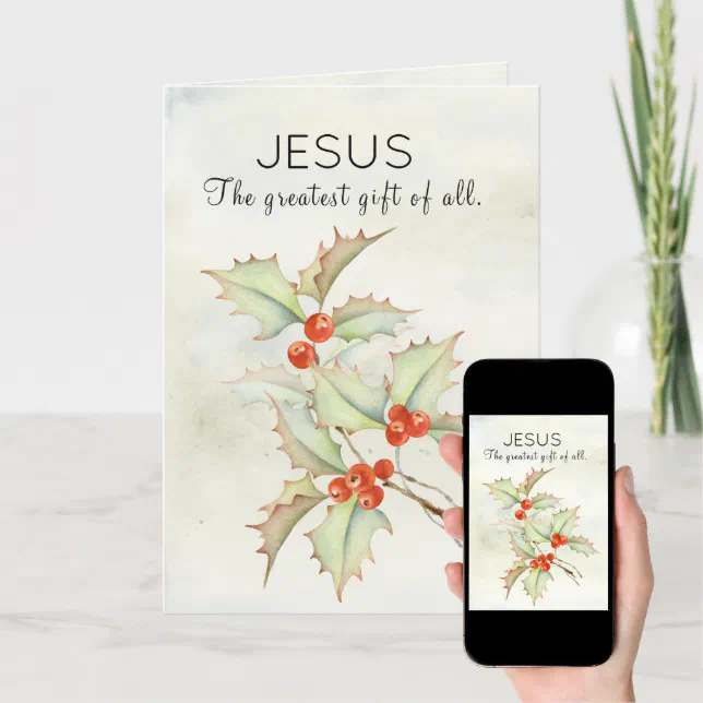 JESUS The Greatest Gift of All John 3:16 Christmas Card | Zazzle