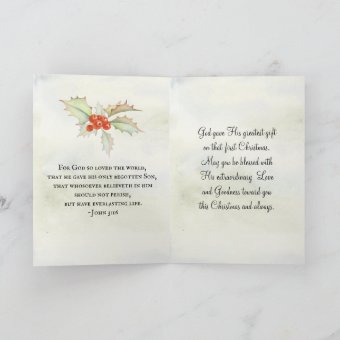 JESUS The Greatest Gift of All John 3:16 Christmas Card | Zazzle