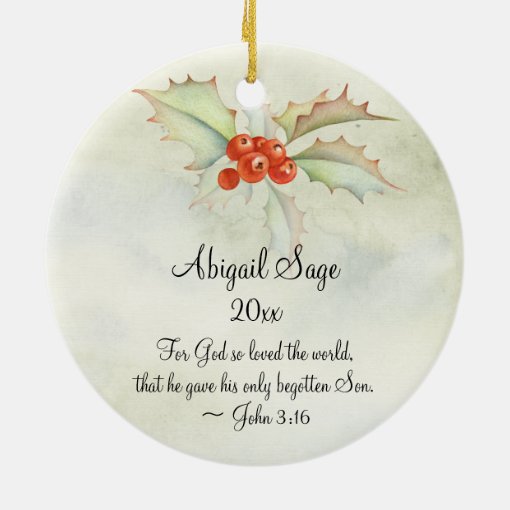 JESUS The Greatest Gift of All John 3:16 Christmas Ceramic Ornament ...