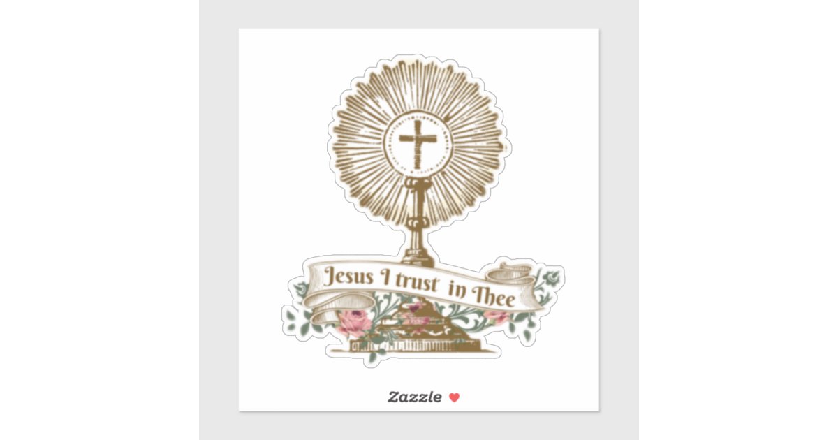 Jesus Trust Divine Mercy Religious Chalice Sticker | Zazzle