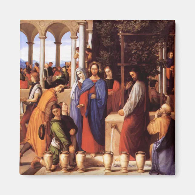 Jesus turns water into wine (wedding at Cana) Magnet | Zazzle