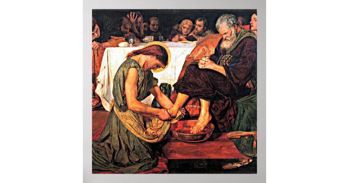 Jesus Washing Peter's Feet (2) Poster | Zazzle