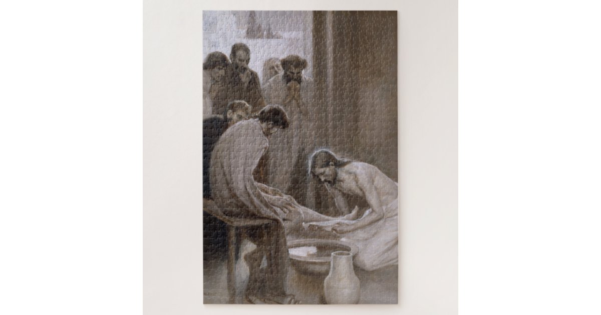 Jesus Washing the Feet of His Disciples Jigsaw Puzzle | Zazzle