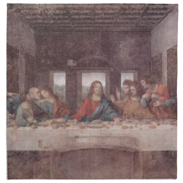Jesus "Yeshua" The Last Supper, Leonardo da Vinci Cloth Napkin | Zazzle