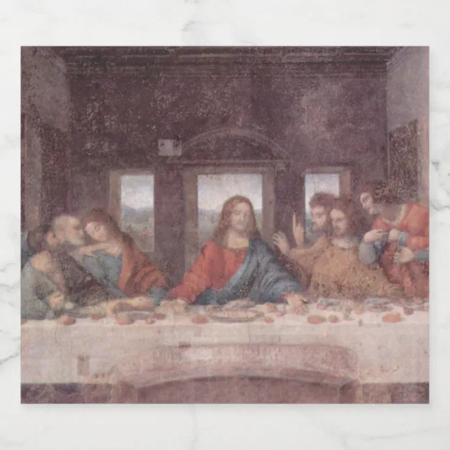 Jesus "Yeshua" The Last Supper, Leonardo da Vinci Liquor Bottle Label ...