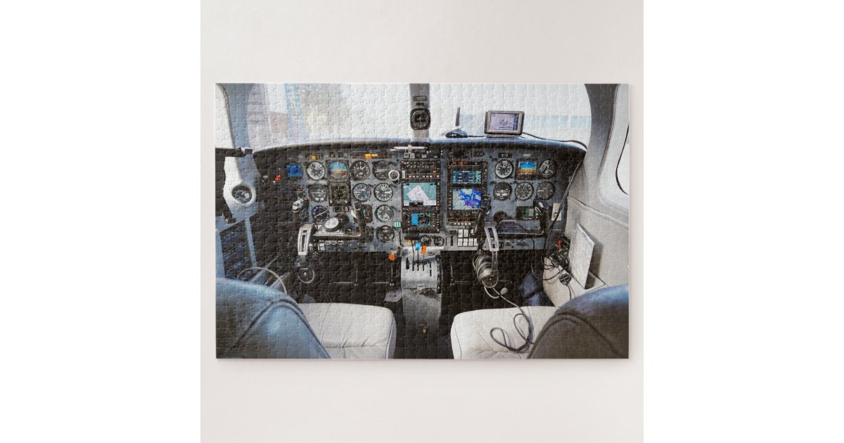 Jet aircraft cockpit jigsaw puzzle | Zazzle