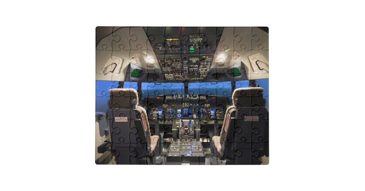 Jet aircraft cockpit jigsaw puzzle | Zazzle