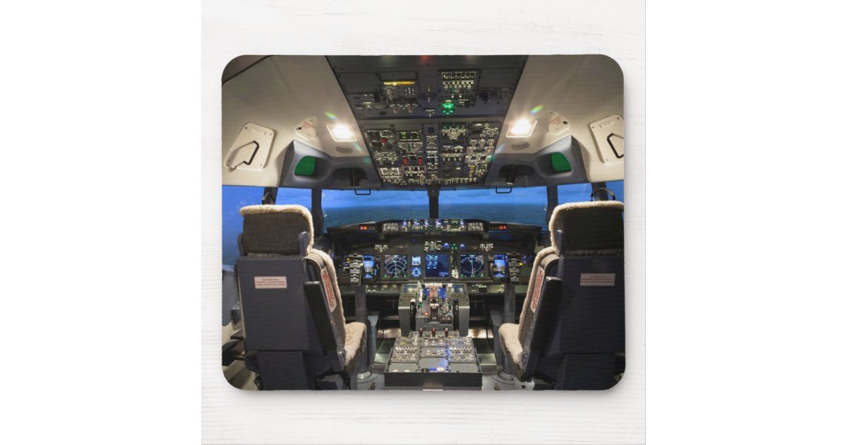 Jet aircraft cockpit mouse pad | Zazzle
