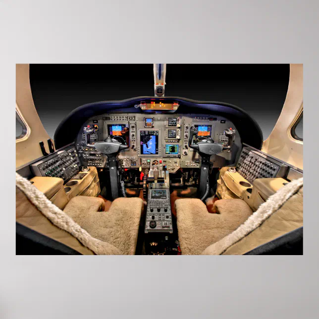 Jet Aircraft Cockpit Poster | Zazzle