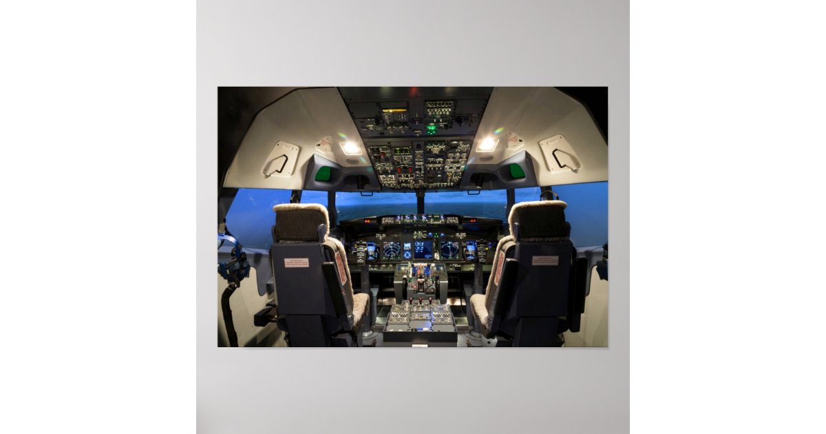 Jet aircraft cockpit poster | Zazzle