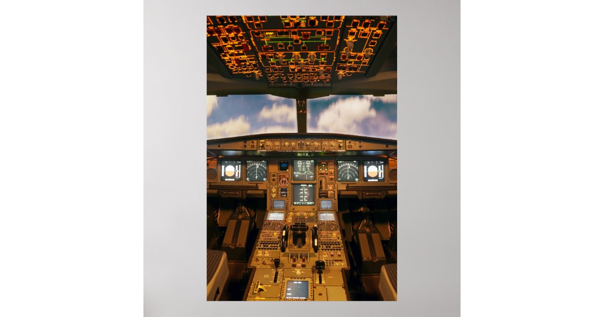 Jet Aircraft Cockpit Poster | Zazzle