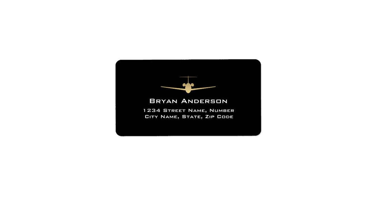 Jet Airplane Address Label | Zazzle