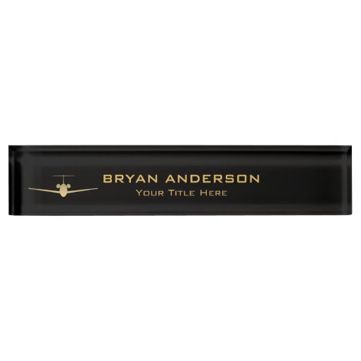 Jet Airplane Desk Name Plate | Zazzle