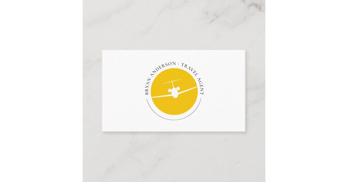 Jet Airplane Logo Business Card | Zazzle