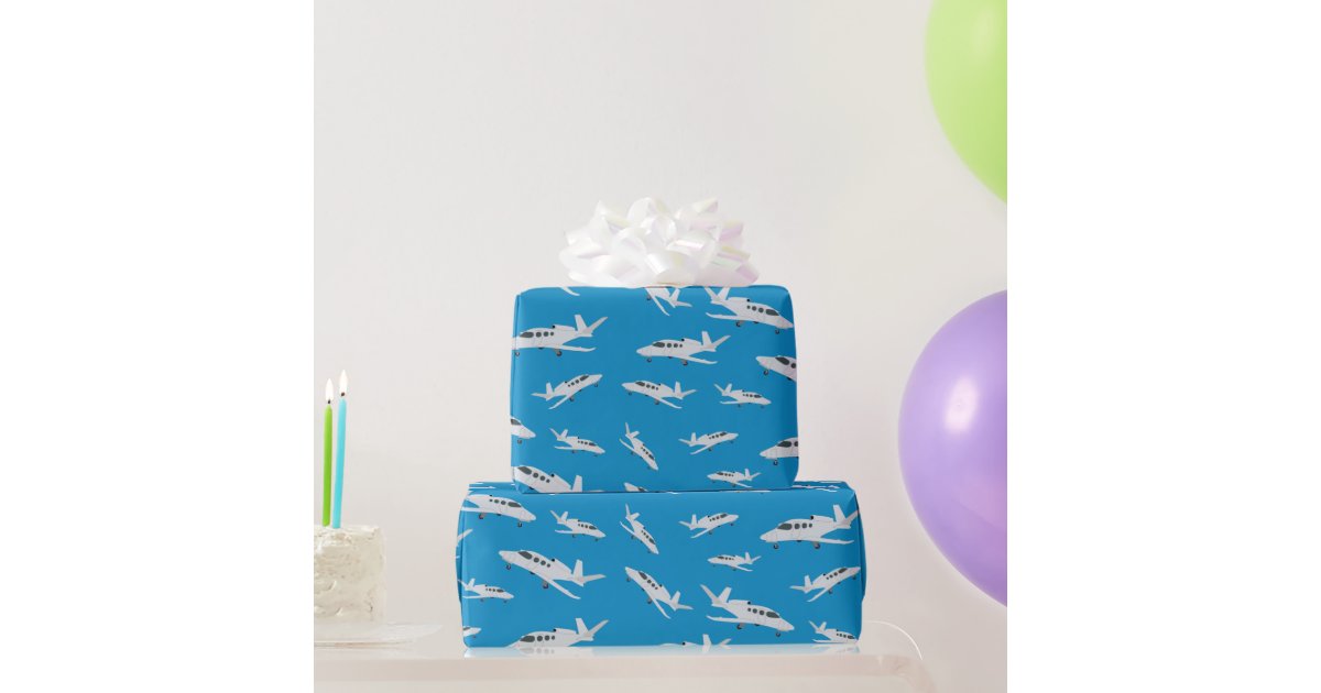 Jet Airplane Pattern Wrapping Paper | Zazzle