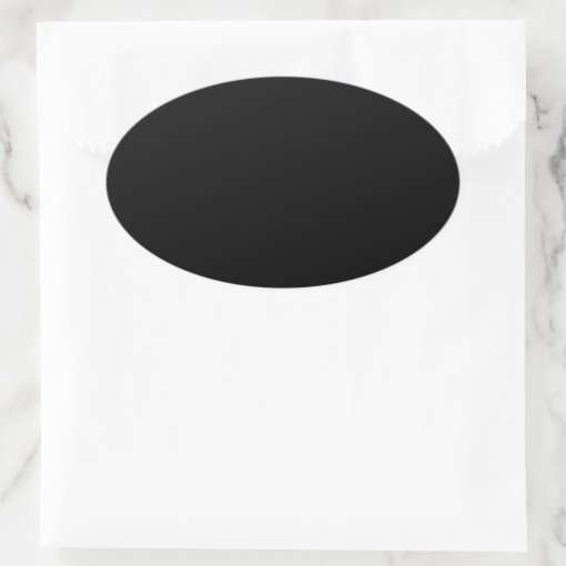 Jet Black Design - customise with text, photo, pic Oval Sticker | Zazzle