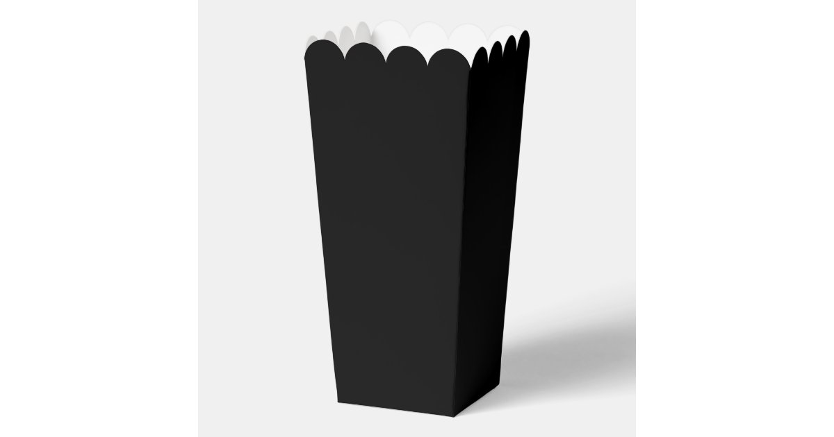 Jet Black Popcorn Box Favor | Zazzle