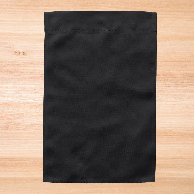 Jet Black Solid Color Garden Flag | Zazzle