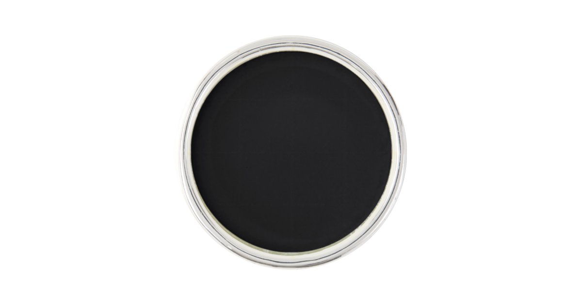 Jet Black Solid Color Lapel Pin | Zazzle