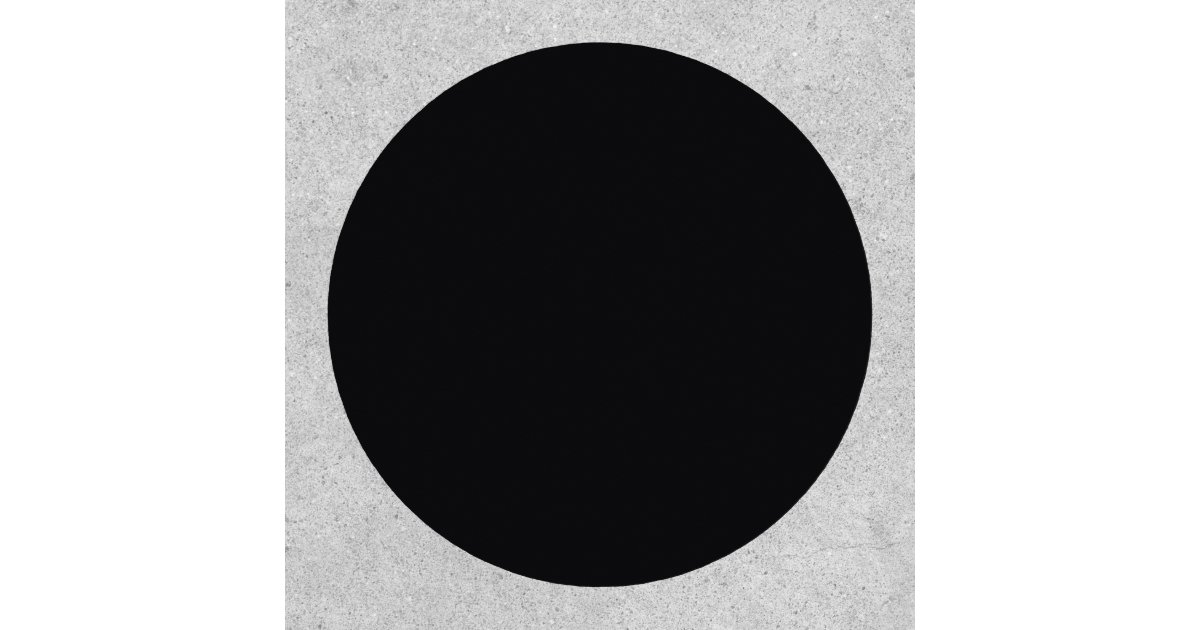 Jet Black Solid Color Patch | Zazzle