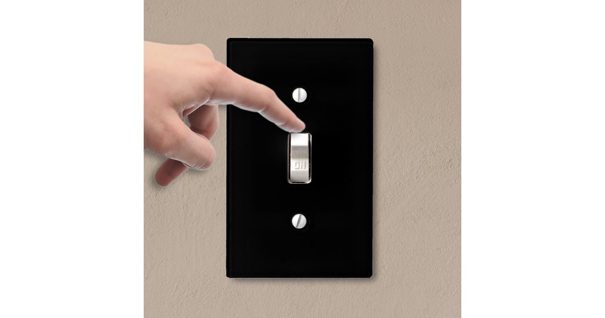 Jet Black Solid Color Simple Minimalist Light Switch Cover | Zazzle