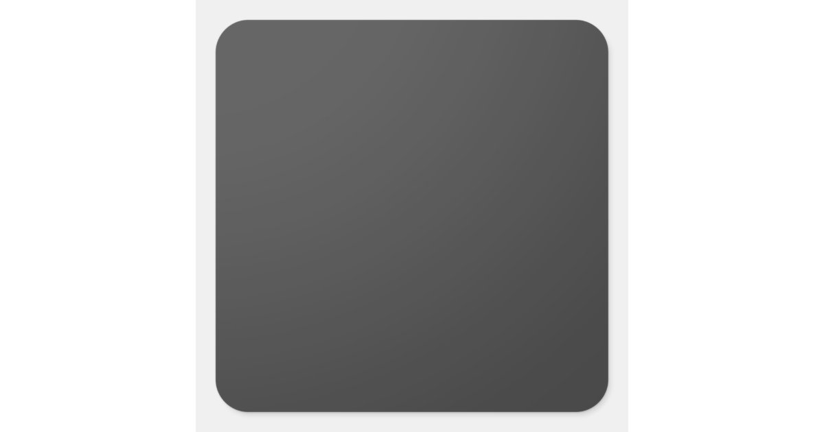 Jet Black Template DIY customize add white TEXT Square Sticker | Zazzle