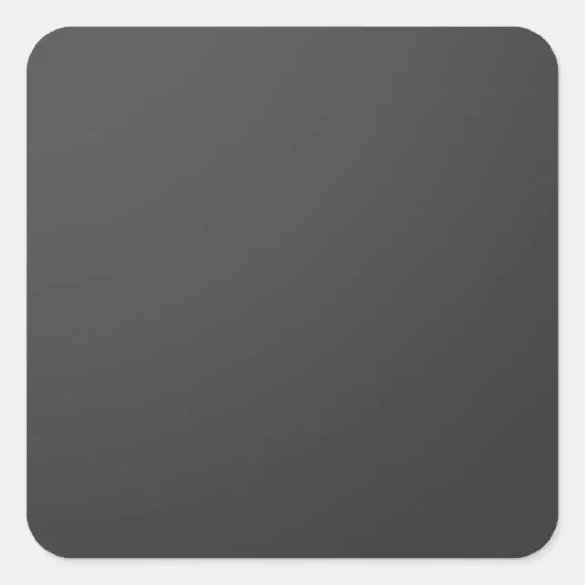 Jet Black Template DIY customize add white TEXT Square Sticker | Zazzle