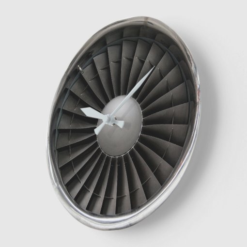 Jet Engine Turbine Fan Large Clock | Zazzle
