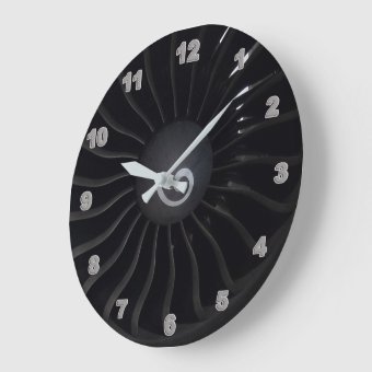 Jet Engine Wall Clock | Zazzle