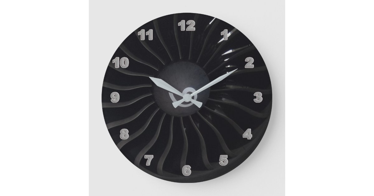 Jet Engine Wall Clock | Zazzle