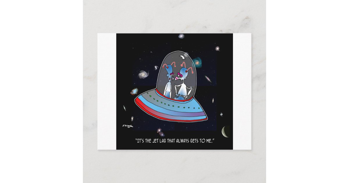 Jet Lag Cartoon 9492 Postcard | Zazzle