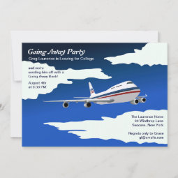 Jet Plane Going Away Party Invitation | Zazzle