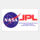 Jet Propulsion Laboratory Rectangular Sticker | Zazzle