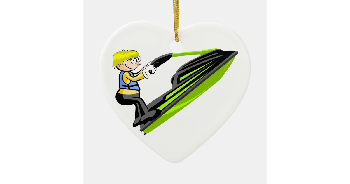 Jet ski fan ceramic ornament | Zazzle