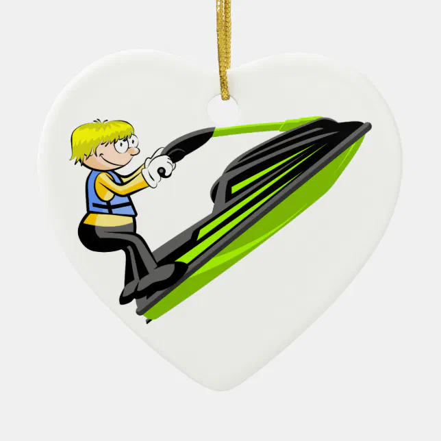 Jet ski fan ceramic ornament | Zazzle