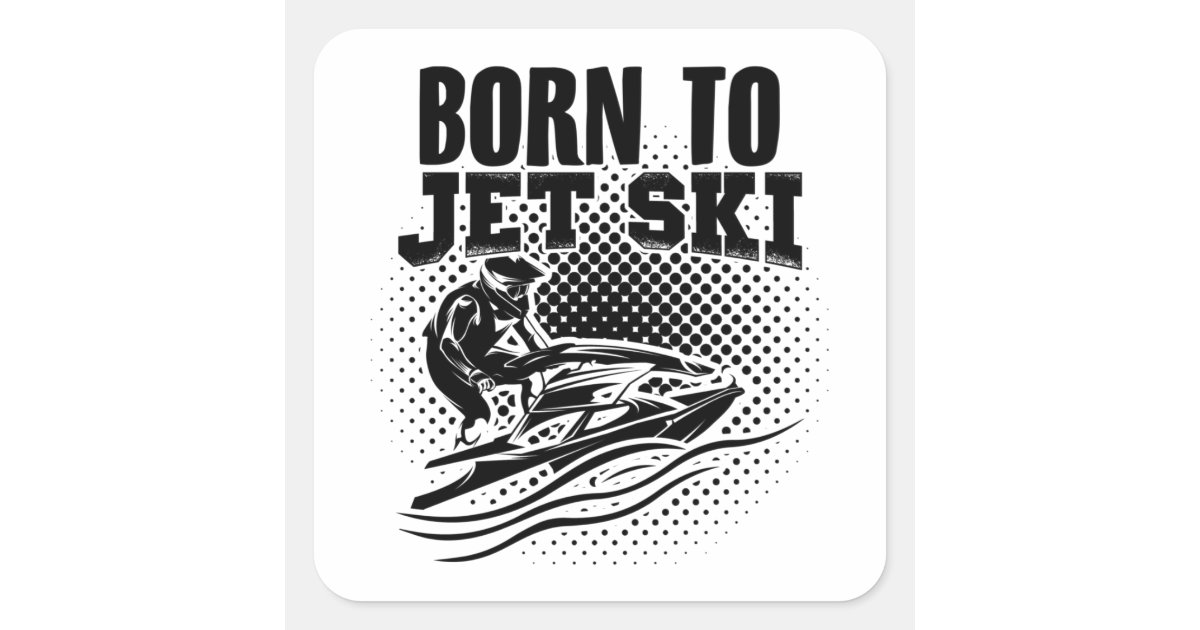 Jet Ski | Motorboat Jet Boat Hobby Sea Gift Idea Square Sticker | Zazzle