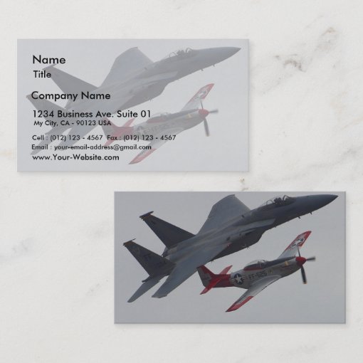 Jets Planes Pilots Cockpits Propellers Business Card | Zazzle